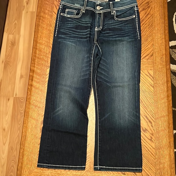 BKE | Jeans | Bke Boot Cut Capri Jeans With Rhinestone On Back Pockets | Poshmark
